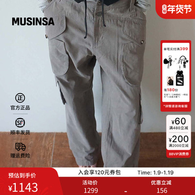 复古宽松直筒中性风长裤工装裤
