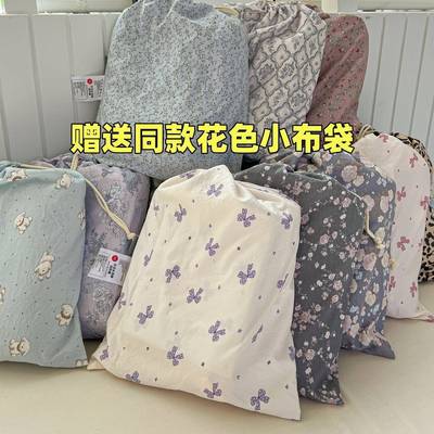 A类母四婴GUU级宿古水洗棉件法套加厚被套舍床单三件套床上用品床