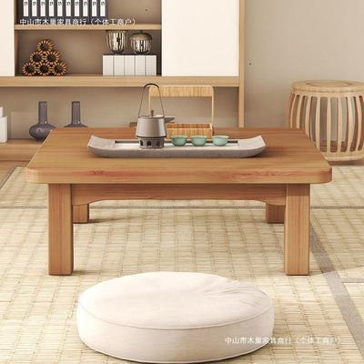 正方形楠竹榻桌榻米DTZ实炕木炕小茶几上吃饭桌学习矮桌子窗飘桌