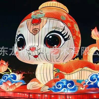 蛇SQS年款新春花灯摆件户外广场创大型节日发意光彩道灯新装饰具