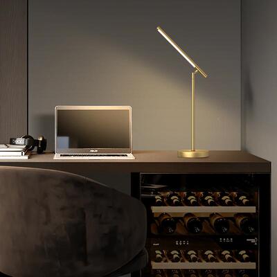 全客厅台灯铜办奢公33490桌室现代轻简约书房可调节角卧度摇臂工