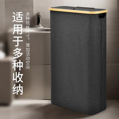 跨浴境日式竹制脏衣篮大配内袋折叠脏衣篓卧室室脏IKM衣物收纳篮