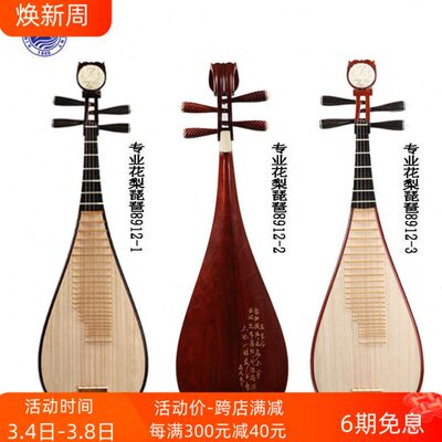 北京星海琵琶乐器花梨琵琶专业演奏木轴木相8912-1 8912-2 8912-3