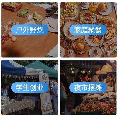 折叠桌户外夜市摆叠摊地推便携式简折叠桌子家ZDU用易小桌三折地摊桌