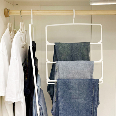 牛仔裤收纳神器无痕多层多功能成人衣柜家用内置挂架收纳架子裤架