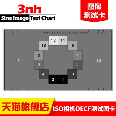 ISO14524相机OECF测试图卡对比清晰度相机CHART图卡爱莎TE197同款