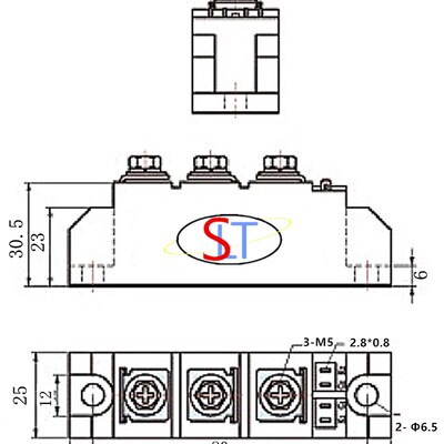 双向可控硅模块 MTC55A 90A 110A 160A 200A1600V MTC晶闸管模块