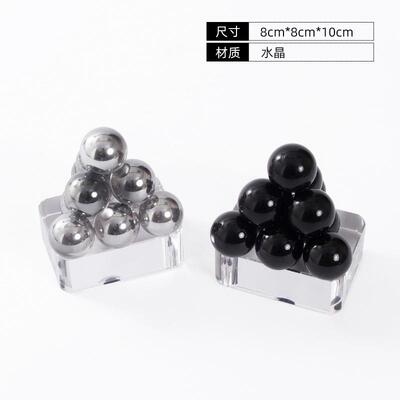 创意几何客厅玻摆轻QS0354件奢档样板间酒柜办公桌高面抽象璃水晶