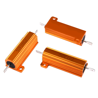 10W25W50W100WRX-24黄金大功率铝壳电阻 0.1/0.5/1/50/100欧1K
