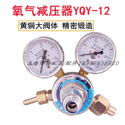 YQY-12氧气表YQE-213乙炔表全铜大阀体减压表气体稳压调压压力表