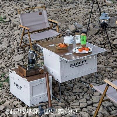 外露折营收纳0025120箱野餐桌野营整理箱车载户后备箱叠便携食物