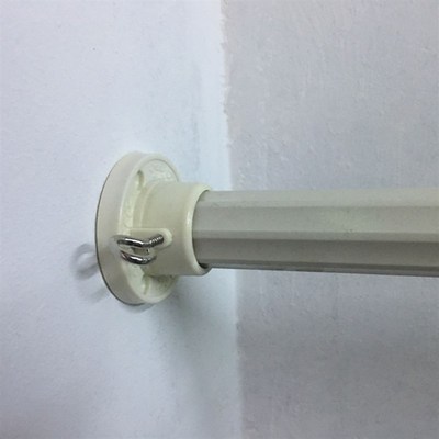 窗帘杆法兰座不锈钢管侧装座窗帘两端墙装固定码窗帘配件衣柜支架