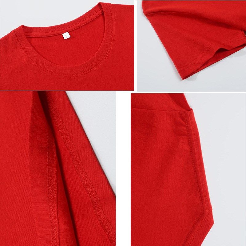 180克精梳纯棉空白T恤男定印制logo工作服装圆领短袖女广告衫
