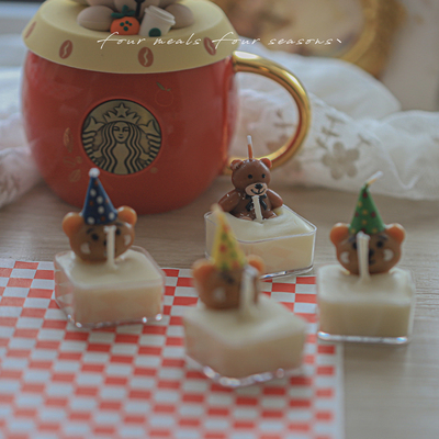 《茶蜡便当》可爱圣诞新年礼物香薰蜡烛茶蜡fourmealsfourseasons