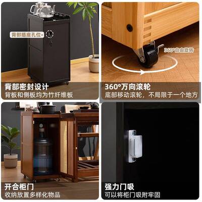可移动茶泡台茶公桌家用放阳台茶一整LUH套办室桌茶水柜小茶几