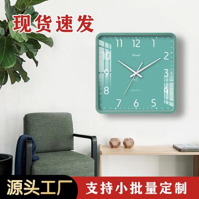 四方形挂钟客厅石家用钟TJX7542创表意简约时钟时尚挂表形英钟方