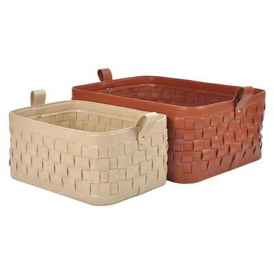 奢皮轻质手工织收HEX纳篮筐置物篮脏衣编篮样板间卧室饰品软摆装