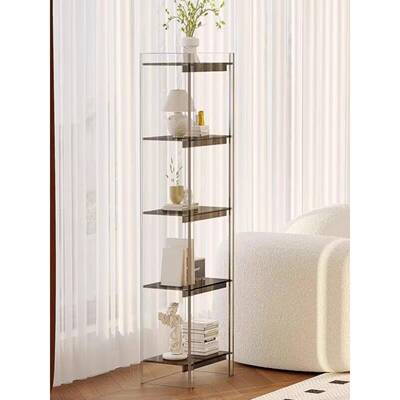 轻奢地KFF亚克力层置物架多落书柜卧室客厅展示架透明简约柜风收