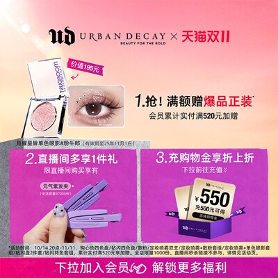 【新品上市】UD衰败城市眼影盘心动四色盘哑光高光闪亮片冷牛郎