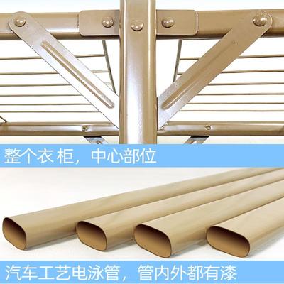 衣柜布易衣柜加粗加加固钢管衣柜组装ECA布艺收纳柜全钢简架挂衣厚柜