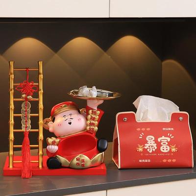 财神爷SGN招财入户门钥匙纳玄进关件家摆用客厅装饰品乔迁新收居