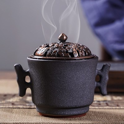 陶瓷电香炉家用酒店定时调温古典青瓷香熏炉檀香香粉香片丸汉君炉