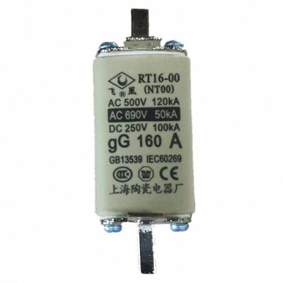 上海陶瓷电器厂 飞凰 RT16-00 160A63A 500V690v NT00熔芯 保险丝
