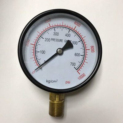 700kg/cm2 10000psi 10cm 100mm螺纹M20x1.5 压力表 压力测量仪
