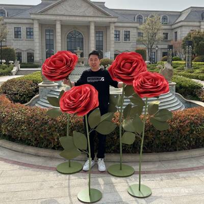 婚庆巨型立体玫瑰装纸花婚礼艺大具lt100101玫瑰道美陈摆件网红橱