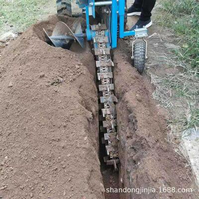 小型果园用工程埋线农田排水开荒犁地旋耕机 通讯光缆开槽机