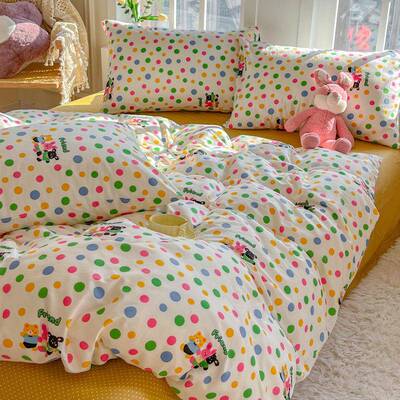 025新yqymj款软全棉1印花2四件套柔 1.2m床单款三件套 好2朋友