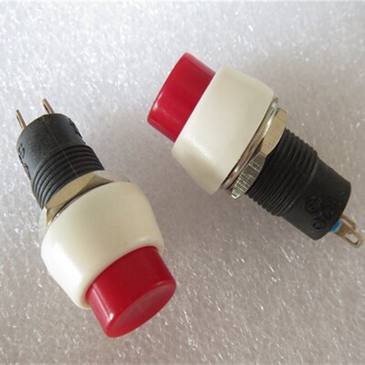 R13-84B进口台湾SCI圆形按钮开关2脚按键自锁电源开关1A250V孔10