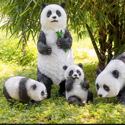 户外仿真造太阳能熊猫灯花园饰动物灯防水发竹笋LT-2078灯园装林