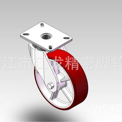 10英8060-01-寸1500gs超重型脚轮双孖刹车固定轮门重k型龙架轮设