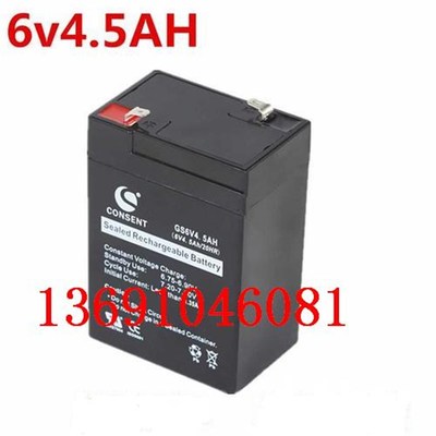 CONSENT蓄电池 GS6V4.5AH (6V4.5AH/20HR)电子称 玩具车 照明电源