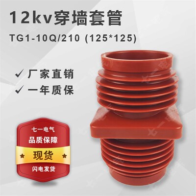 高压穿墙套管TG1-10Q/210(125*125)母线12kv环网穿墙套管125*125