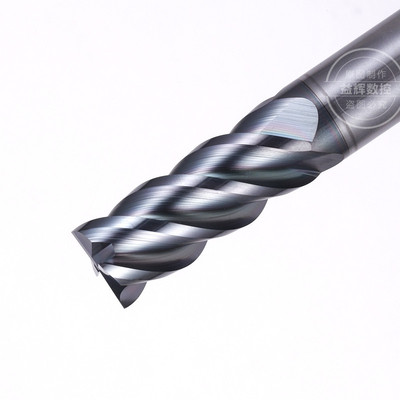 钨钢铣刀HRC55度1-12mm 45度螺旋角密螺旋通用型硬质合金涂层铣刀