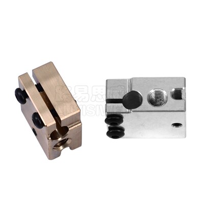 3D打印机配件 E3D快速喷头套件火山热端挤出头黄铜 铝加热块PT款