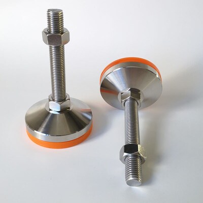 碳钢橡胶底座型重载防震脚杯E-WAC52/71-D100/D120-M16/M20/M24-L