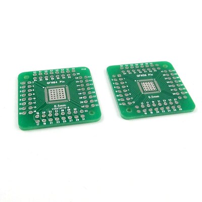 QFN56 QFN64 转接板 封装转换板 0.5mm引脚间距 贴片转直插2.54MM