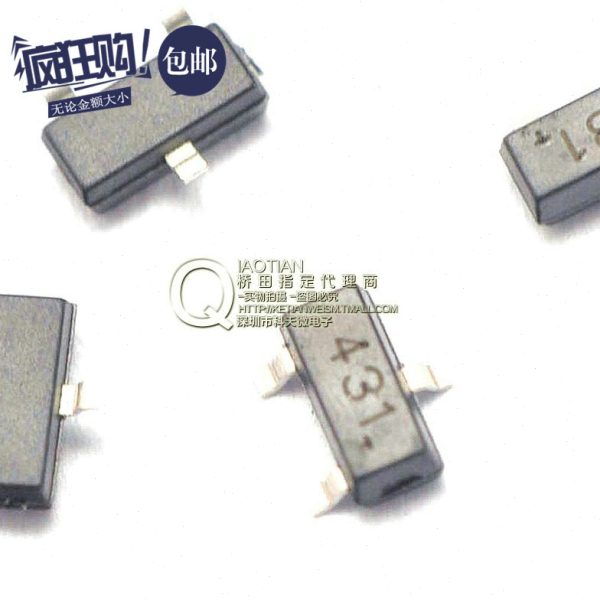 桥田|稳压三极管 TL431 431 SOT23 稳压管(100只)