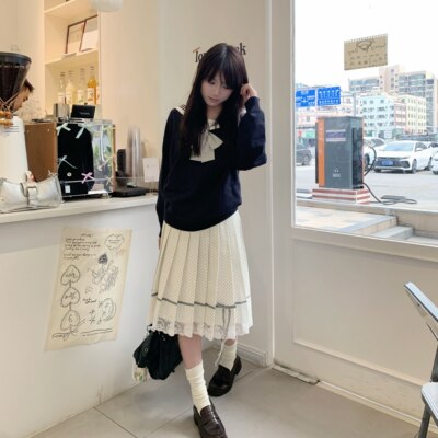 lucake小布点织带波点