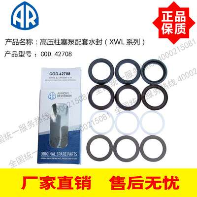 COD.42708意大利AR高压柱塞泵配件水封套装XWL41.20 RGL50.17
