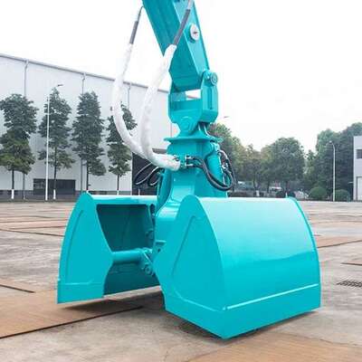 ZJ-88贝壳斗挖掘机 砂石装卸抓斗 好安装 清理河道抓泥贝型斗