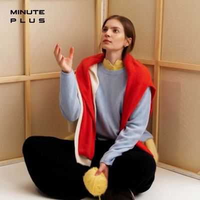 MinutePlus羊毛圆领针织衫
