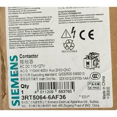 询价接触器3RT5064/5065/5066-6AP36 6..6 220V议价