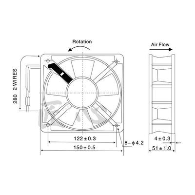 台达 AFC1528DG DC 28V 1.50A 150x150x50mm 15厘米直流散热风扇