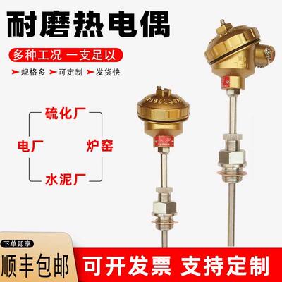 上海WRNN2-230M耐磨热电偶 高温合金钢Ni60涂层WRNM-230M双支测温