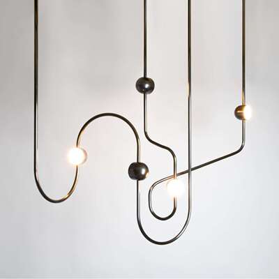 Rich Brilliant Willing设计师Vitis玻璃吊灯餐厅个性线条葡萄灯