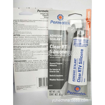 Permatex Clear Rtv Silicone Adhesive Sealant 80050 66B